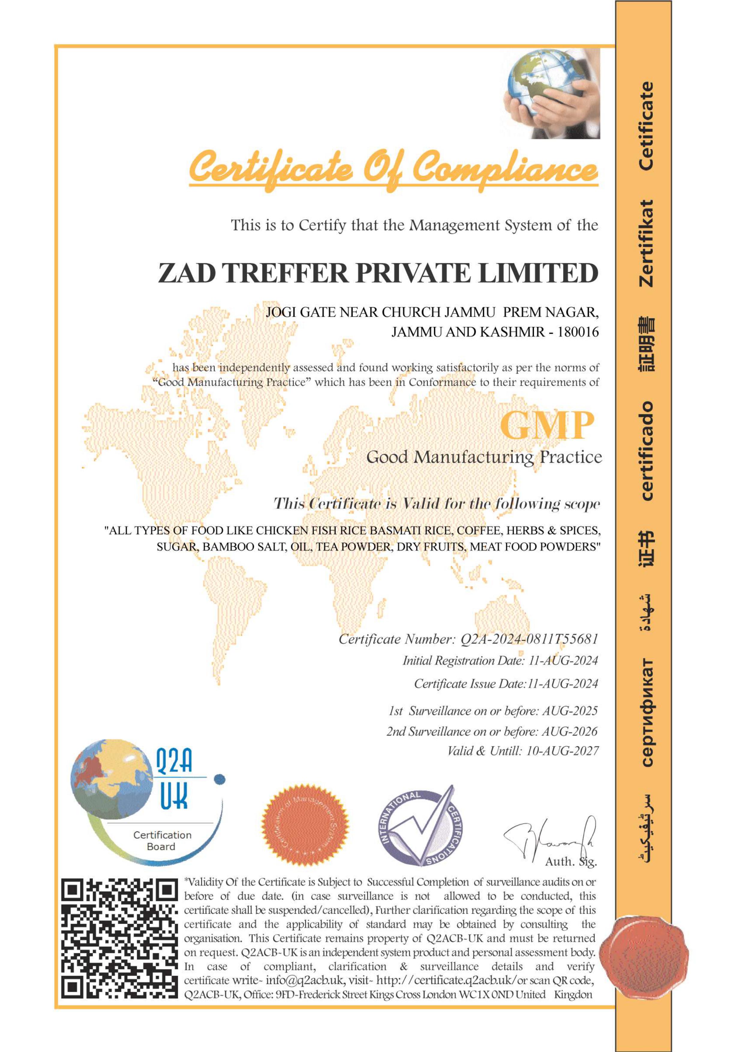 Certificate-ZAD TREFFER
